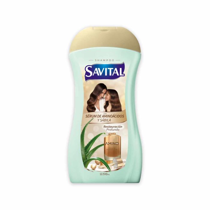 Shampoo Savital Con Serúm De Aminoácidos Y Sábila Restauración Profunda ...