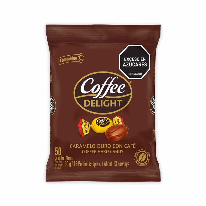 Caramelo Duro Coffee Delight Con Café Bolsa x 190gr x 50 Unidades - La ...