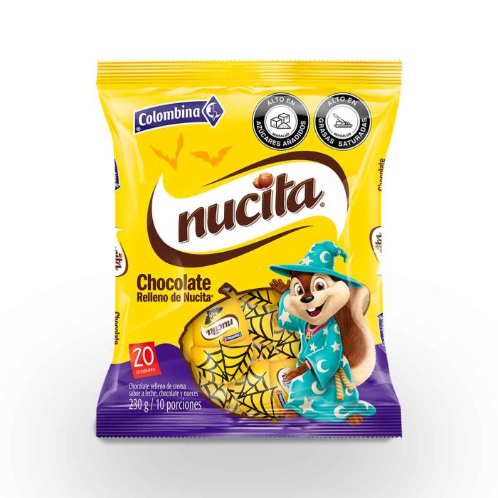 Chocolate Relleno De Nucita x 230gr x 20 Unidades - La Vaquita