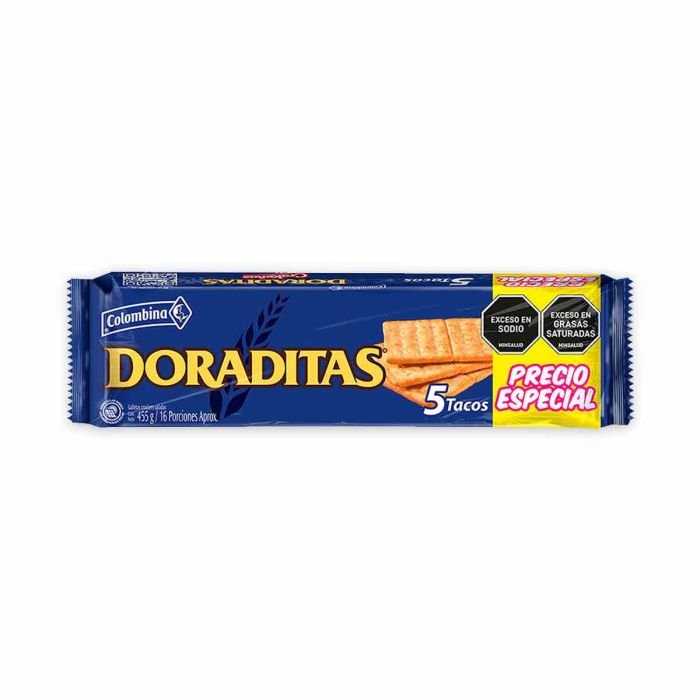 Galletas Doraditas Colombina x 455gr x 5 Tacos - La Vaquita
