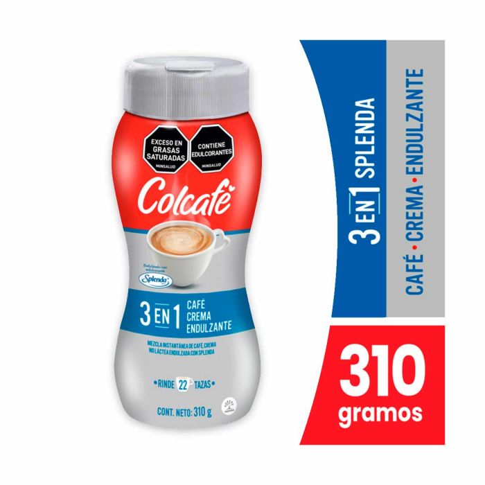 La Vaquita - Café Soluble Colcafé 3 En 1 Café, Crema Y Splenda Pet x 310gr