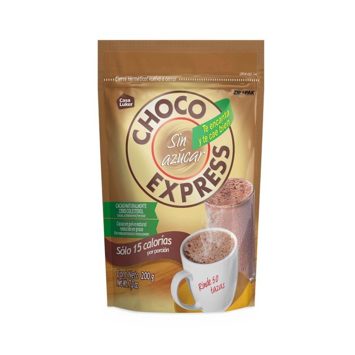 Chocolate En Polvo Chocoexpress Sin Azúcar x 200gr - La Vaquita