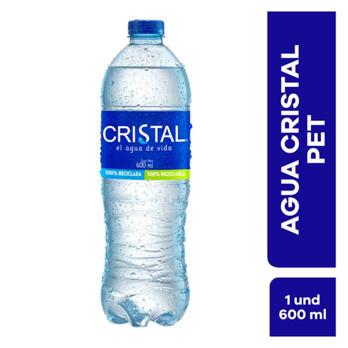 Agua Cristal Sin Gas Pet x 600ml - La Vaquita