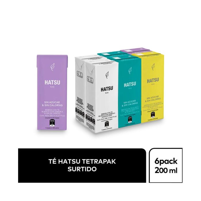 La Vaquita - Te Líquido Hatsu Surtido Tetra x 200ml x 6 Unidades