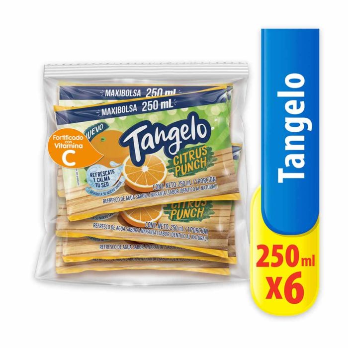 Refresco Tangelo Citrus Punch Sabor A Naranja Bolsa x 250ml x 6 ...