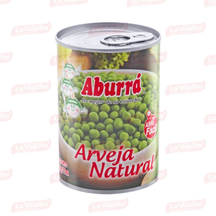 Arvejas Enlatadas Al Natural Aburrá Abre Fácil x 320gr - La Vaquita