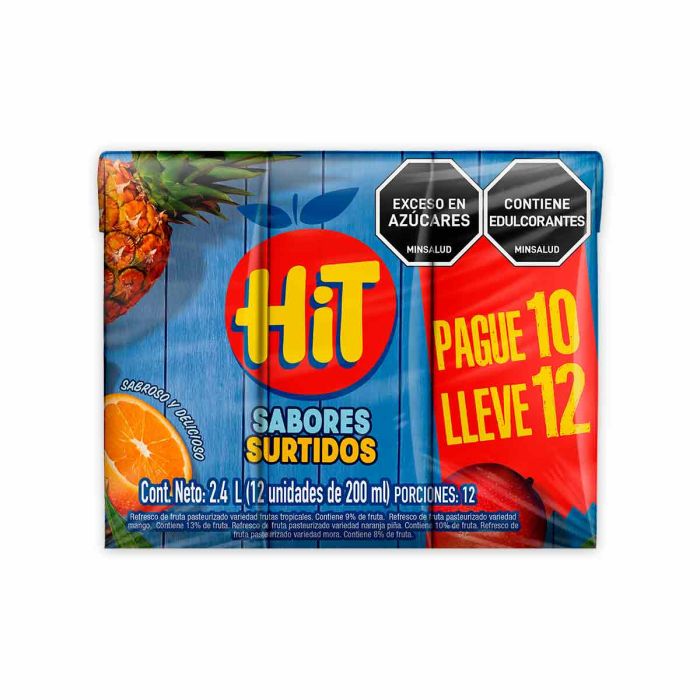 Jugo Hit Sabores Surtidos Tetra x 200ml Pague 10 Lleve 12 Unidades - La Vaquita