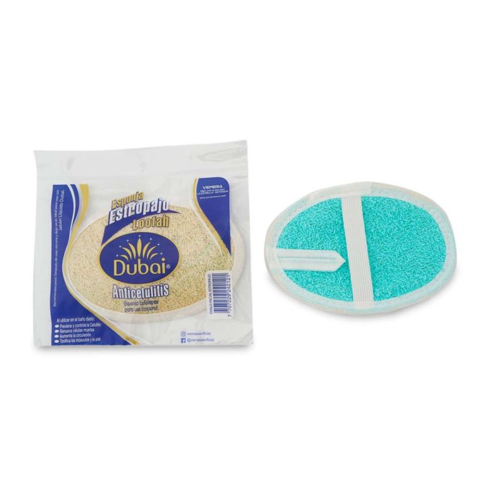 Esponja Estropajo Corporal Dubái Anticelulitis Ovalo Facial x Unidad ...